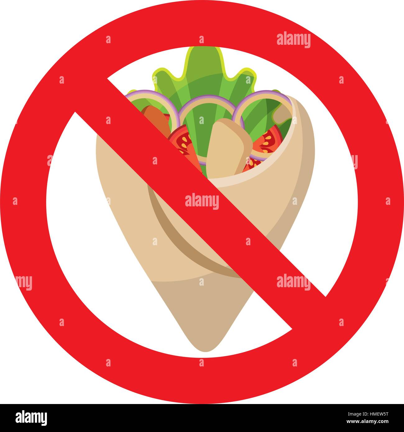 Forbidden fast food sign vector illustration design Stock Vector Image ...