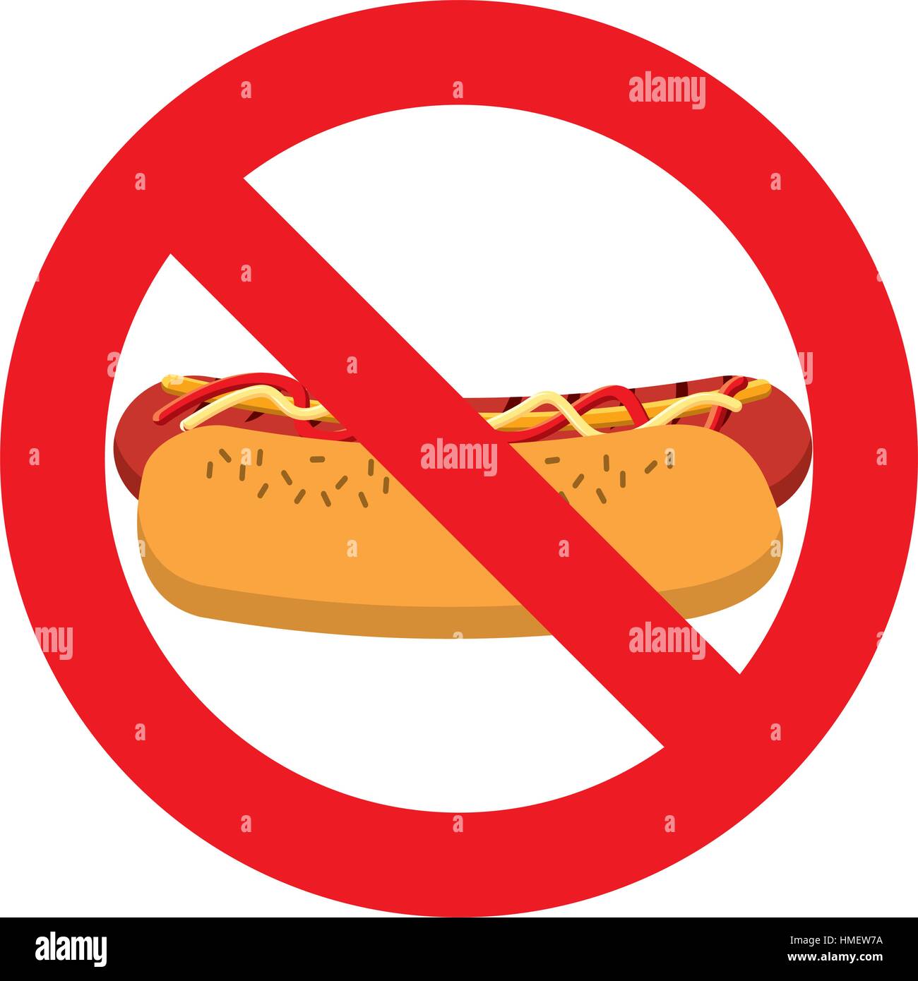 Forbidden fast food sign vector illustration design Stock Vector Image ...
