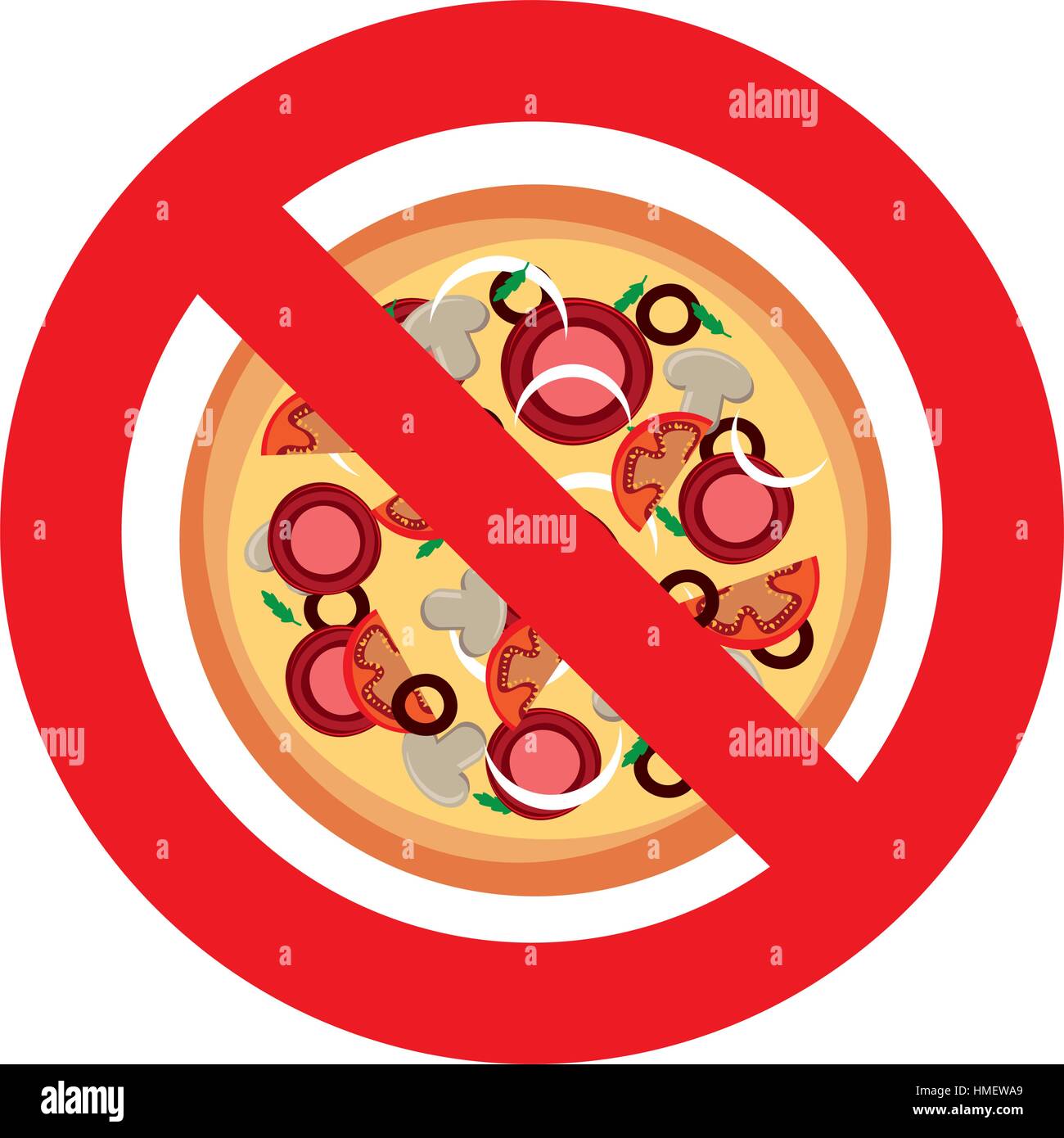 Forbidden fast food sign vector illustration design Stock Vector Image ...