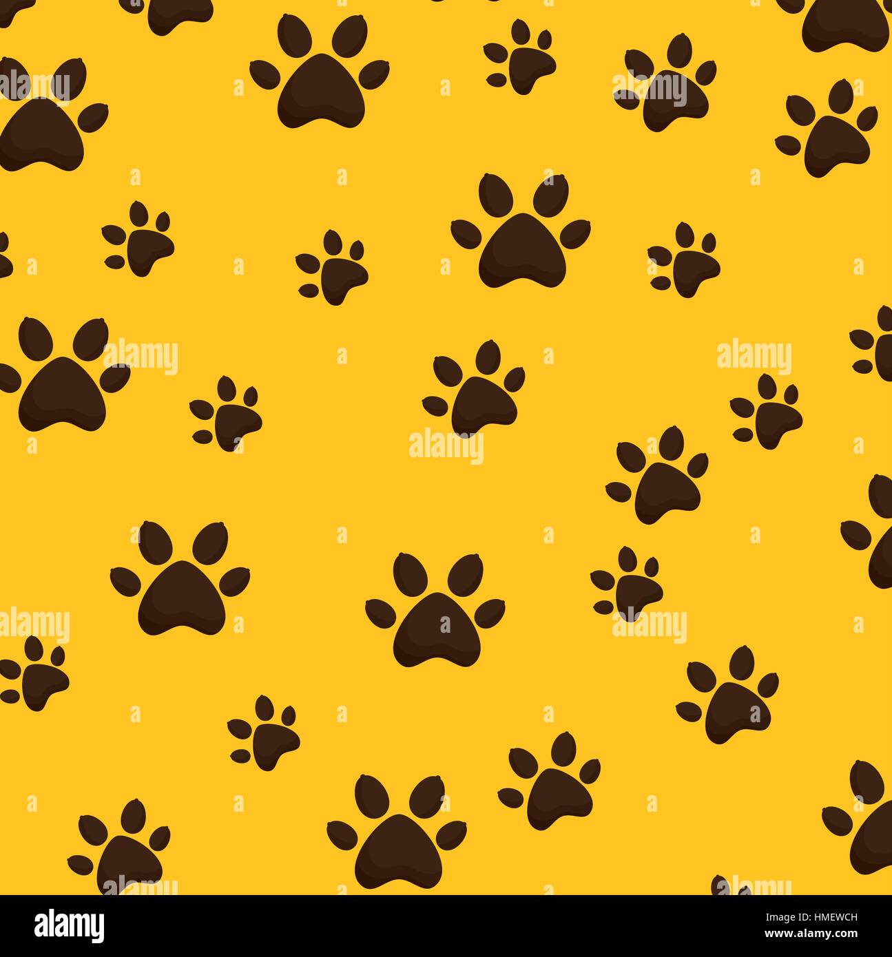 paw footprint background pattern icon vector illustration design Stock ...