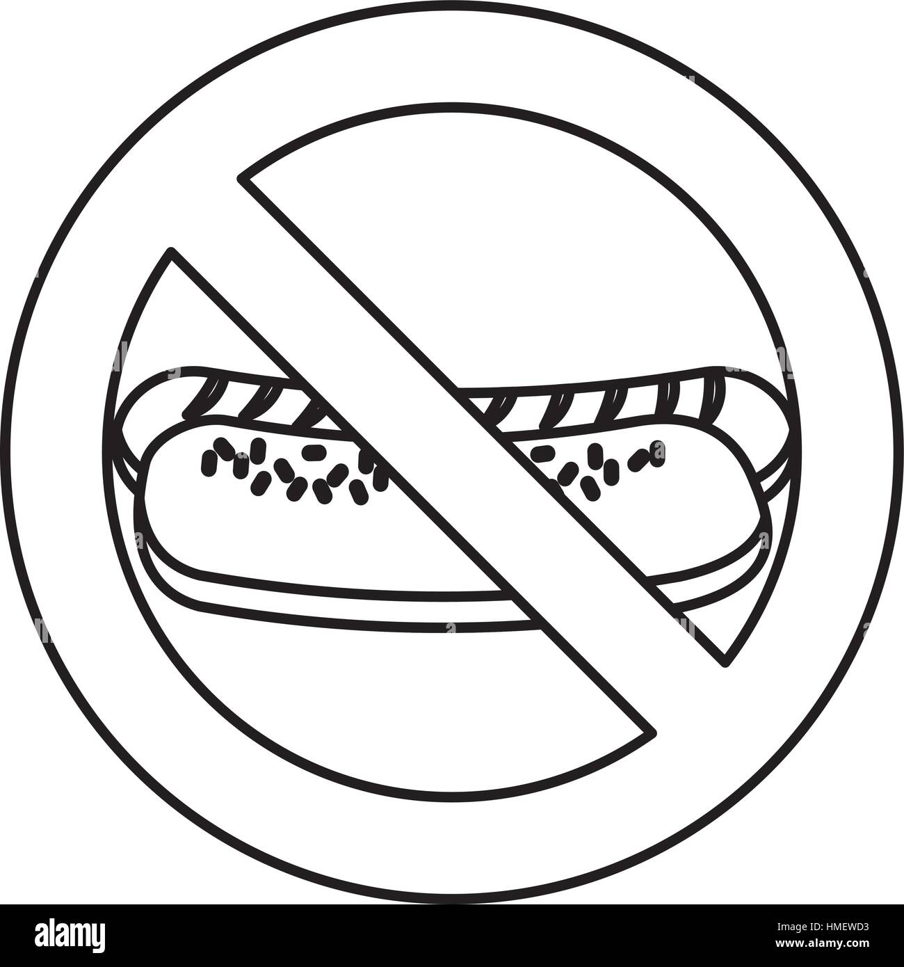 Forbidden fast food sign vector illustration design Stock Vector Image ...