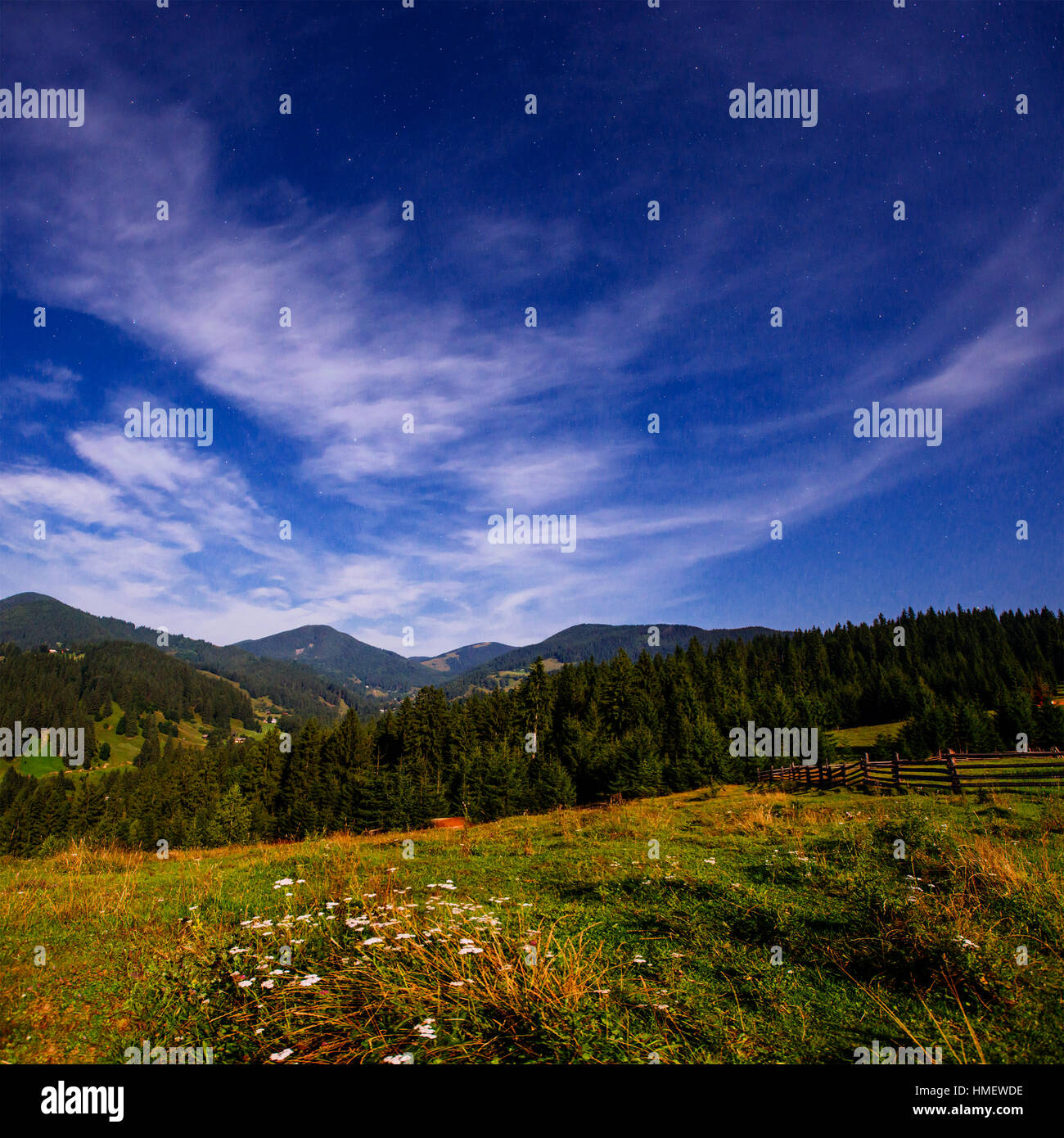 Colorful summer landscape Stock Photo - Alamy
