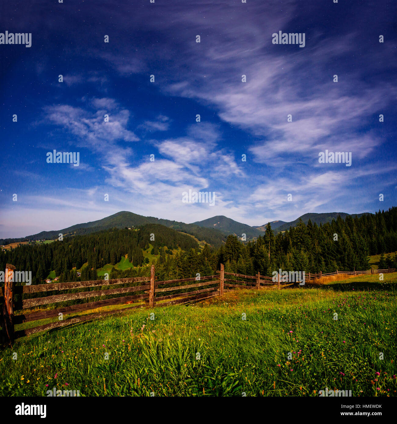 Colorful summer landscape Stock Photo - Alamy