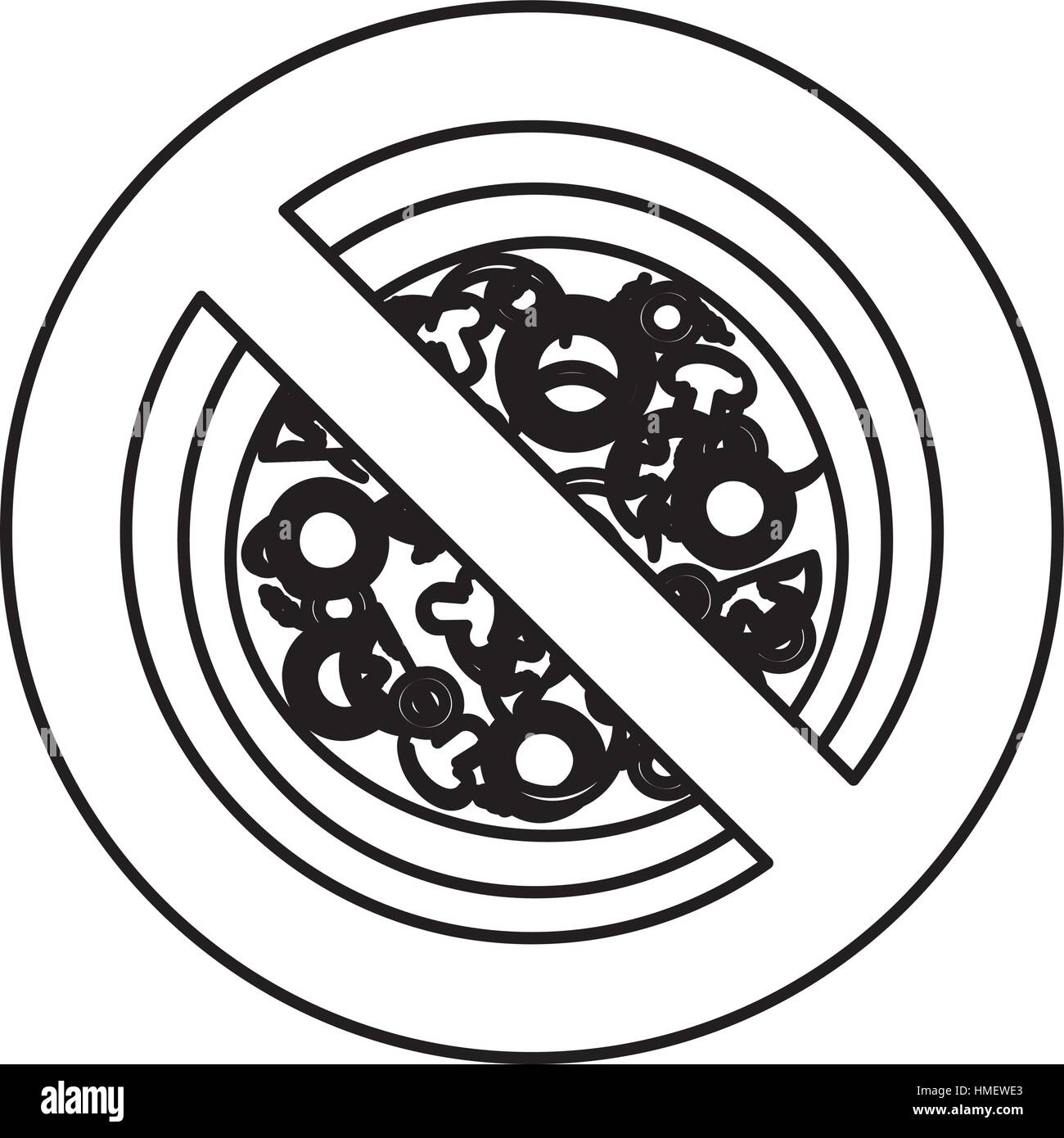 Forbidden fast food sign vector illustration design Stock Vector Image ...