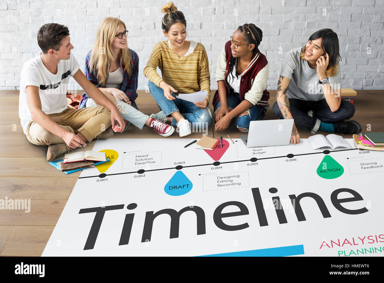 Timeline Process Progress Development Concept Stock Photo - Alamy