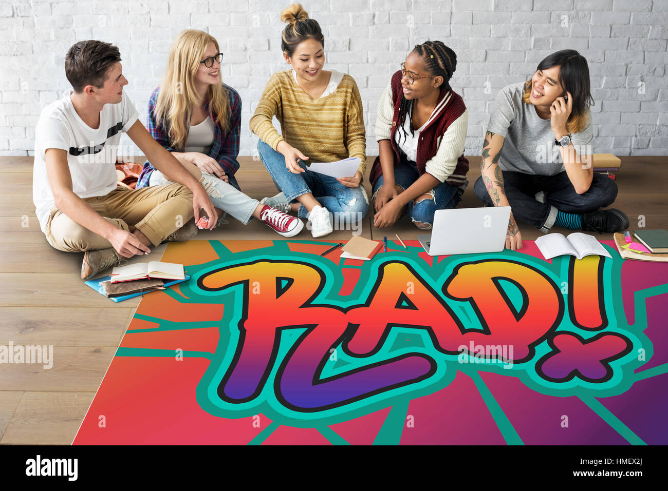 Rad Awesome Cool Creative Fashion Trendy Concept Stock Photo - Alamy