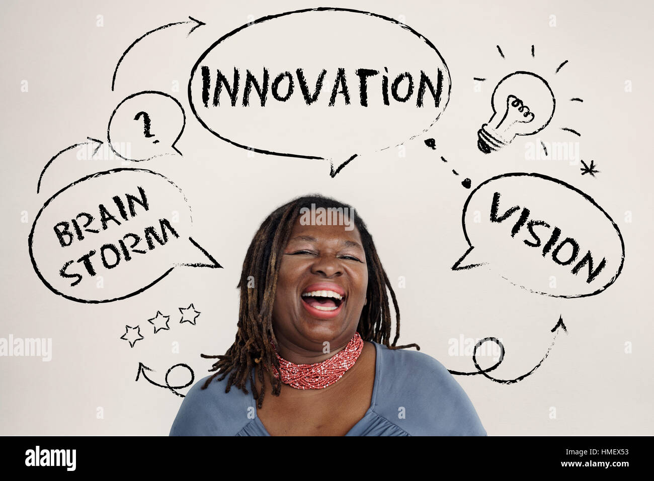 Inspiration Creative Ideas Brainstorming Concept Stock Photo - Alamy