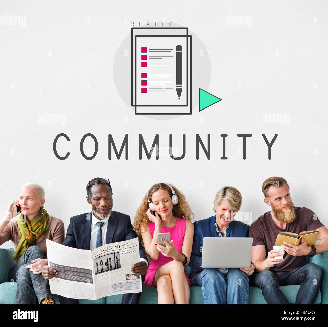 Blog Community Communication Connection Concept Stock Photo - Alamy