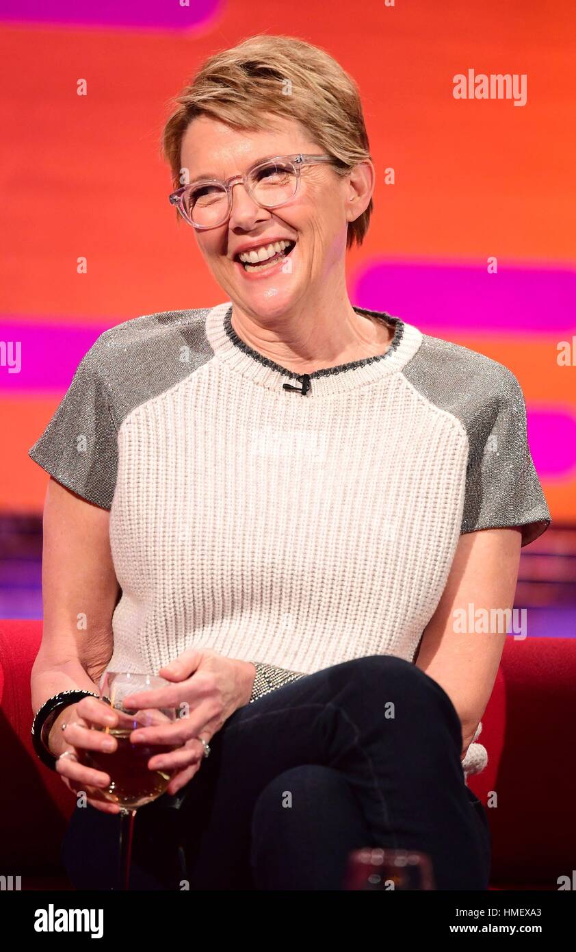 Annette Bening during the filming of the Graham Norton Show at The ...