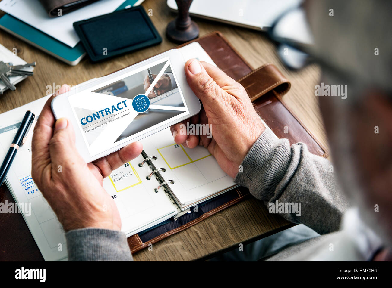 Contract fair agreement webpage interface Stock Photo - Alamy