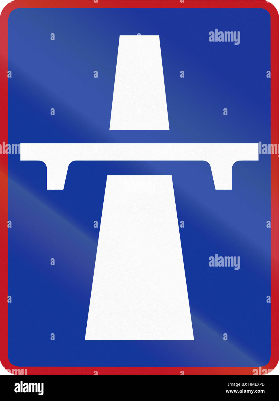 Sign marking the beginning of a single-carriageway in South Africa ...