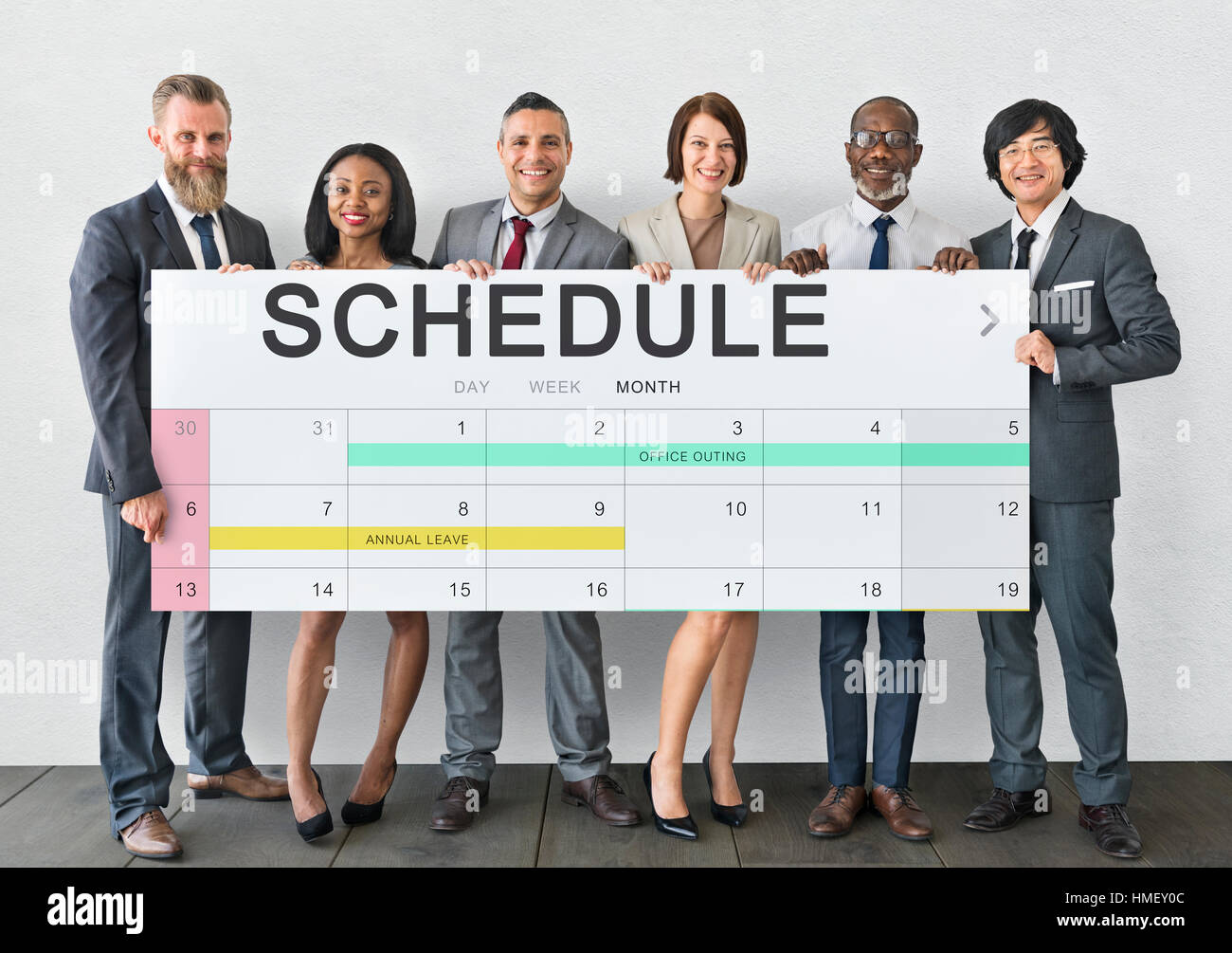 Schedule Table Event Planner Concept Stock Photo - Alamy
