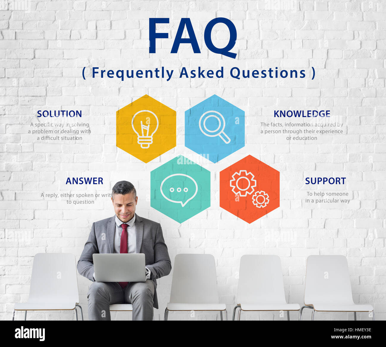 Customer Service FAQs Illustration Concept Stock Photo - Alamy