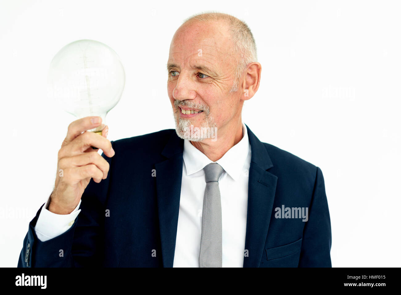 Man Holding Bulb Idea Concept Stock Photo - Alamy
