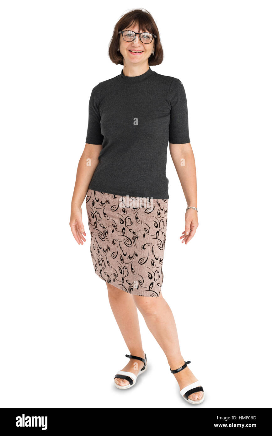 Female Standing Pose Studio Concept Stock Photo - Alamy