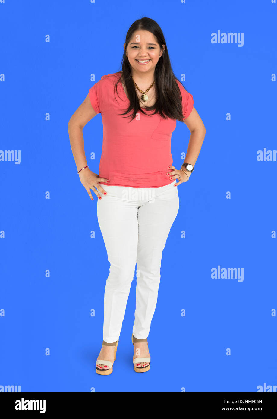 Female Standing Pose Studio Concept Stock Photo - Alamy