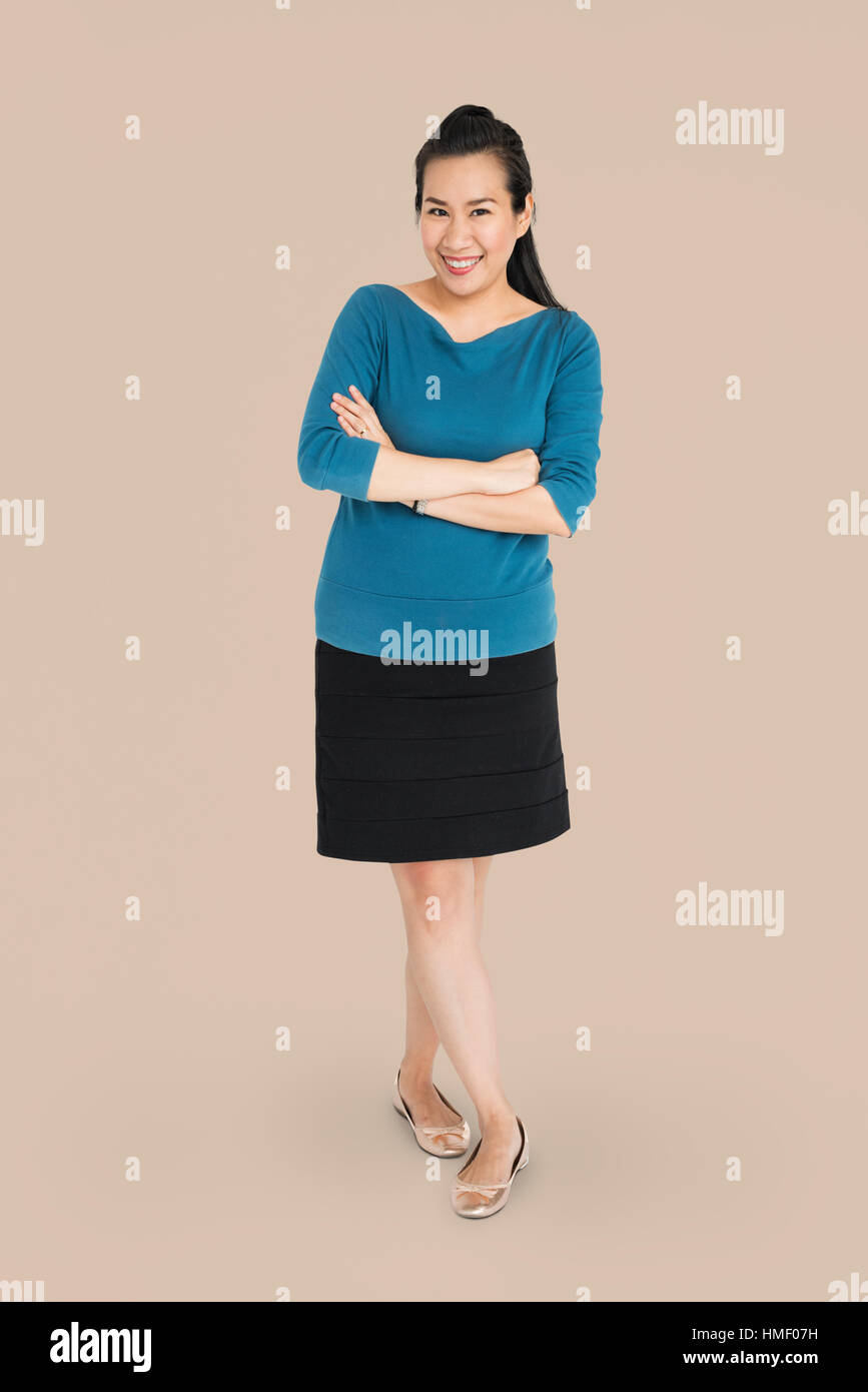 Female Standing Pose Studio Concept Stock Photo - Alamy