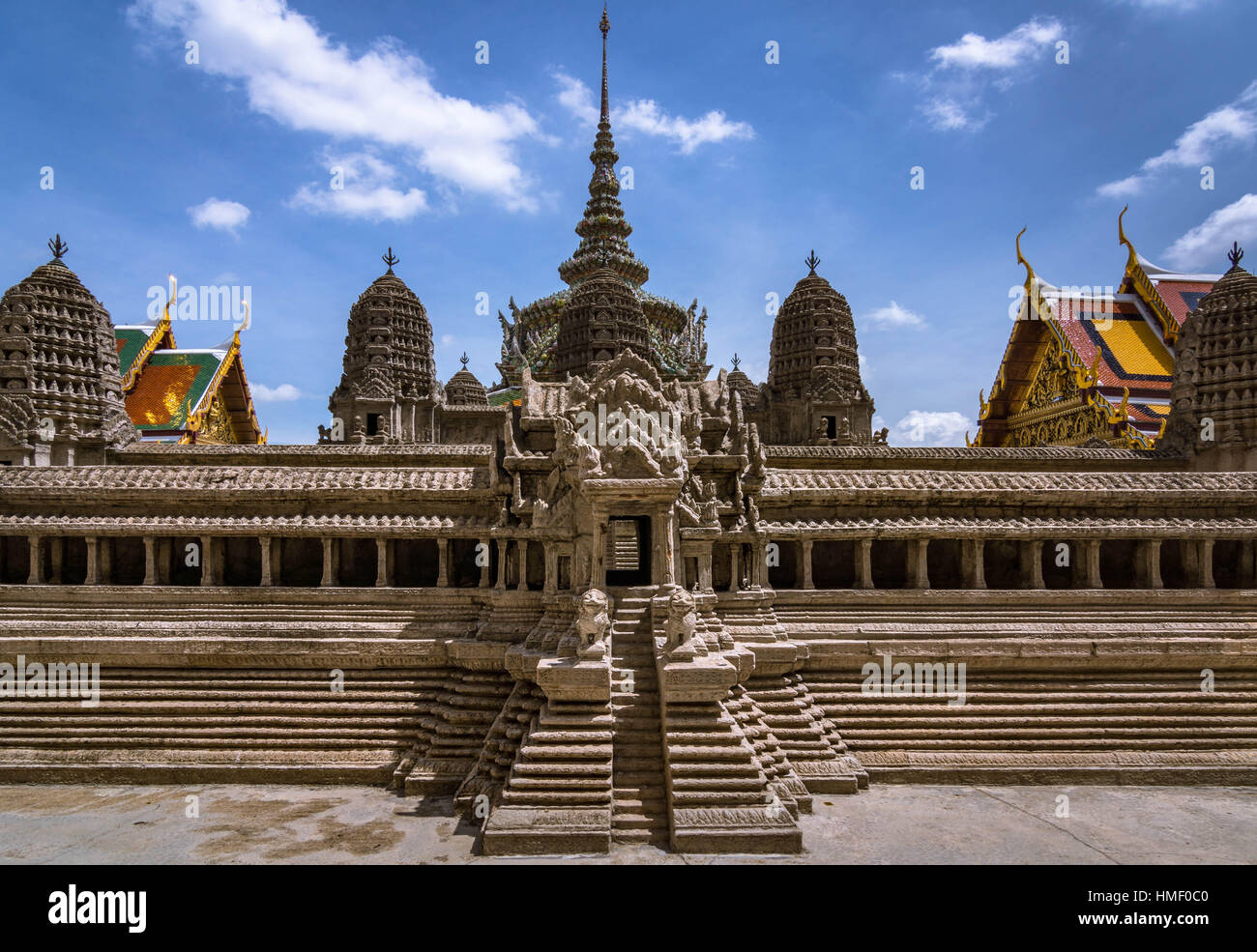 Model of Ankor Wat (built in the 12th century), in Wat Phra Kaew, in ...