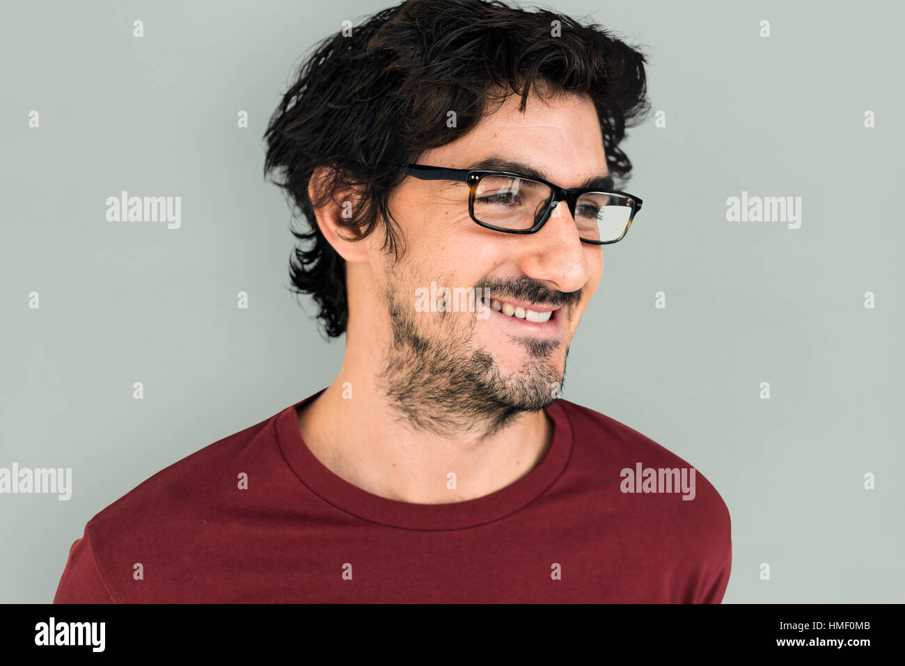 Man Smiling Happiness Portrait Concept Stock Photo - Alamy