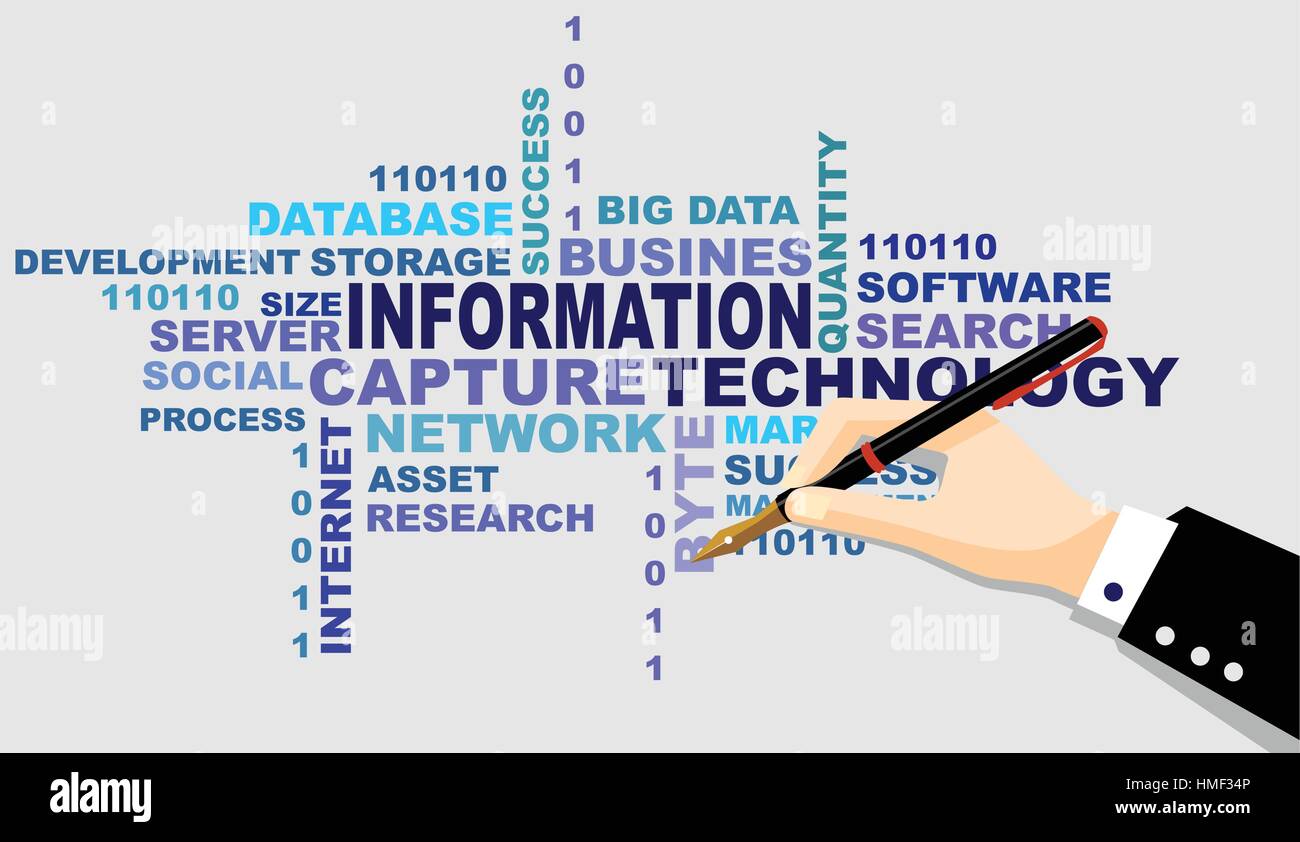 Information technology concept in tag Stock Vector Images - Alamy