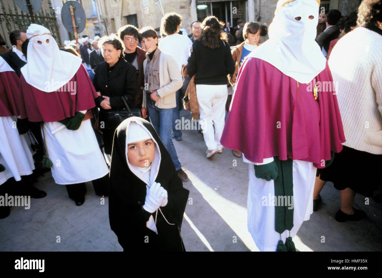 Sicily (Italy); traditional celebrations of the Easter, procession of ...