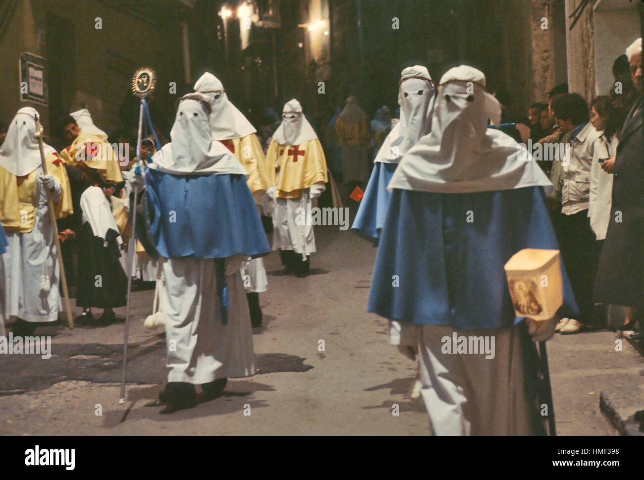 Sicily (Italy); traditional celebrations of the Easter, procession of ...