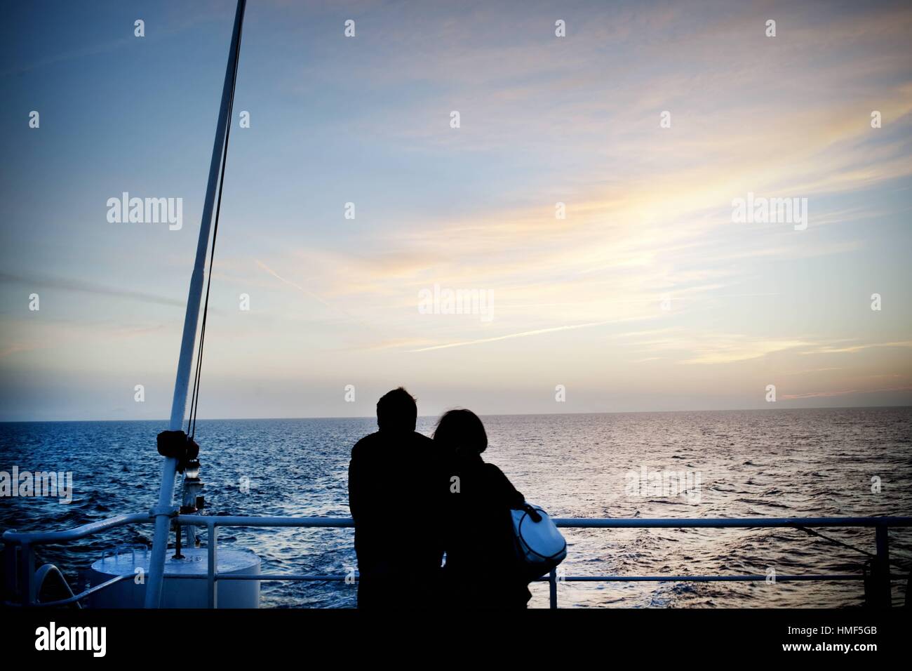 Couple in ship Stock Photo - Alamy