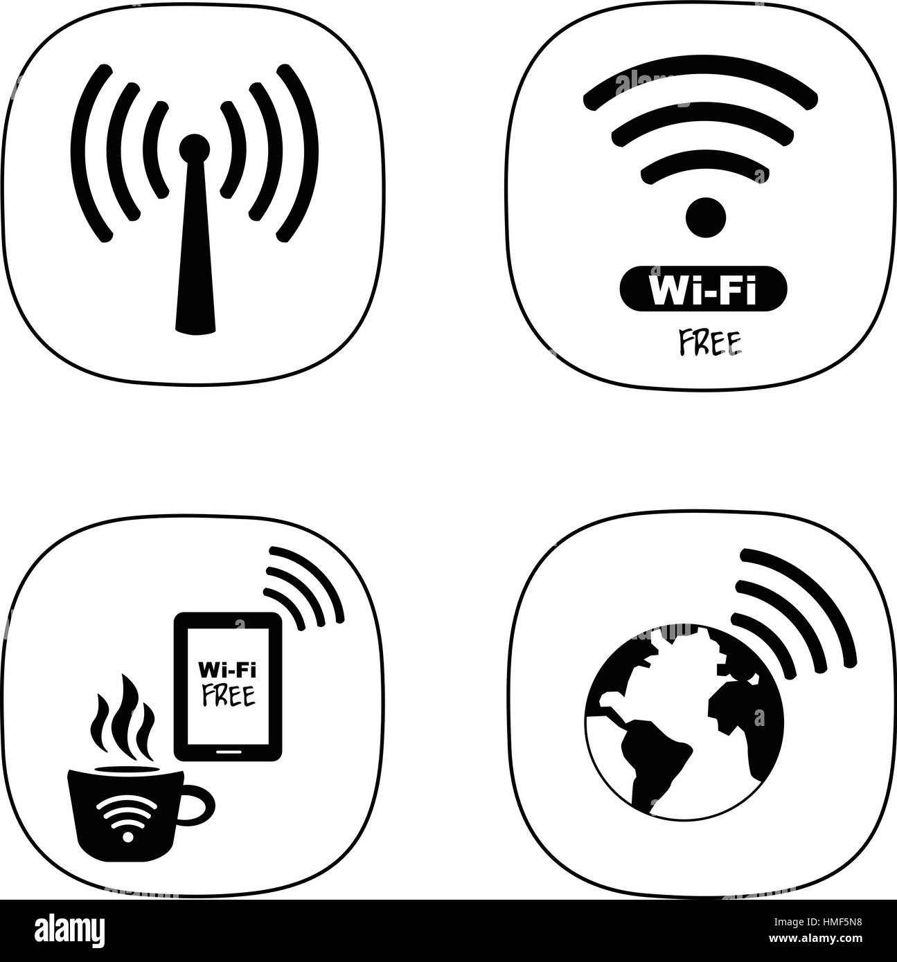 wi fi free Stock Vector Image & Art - Alamy