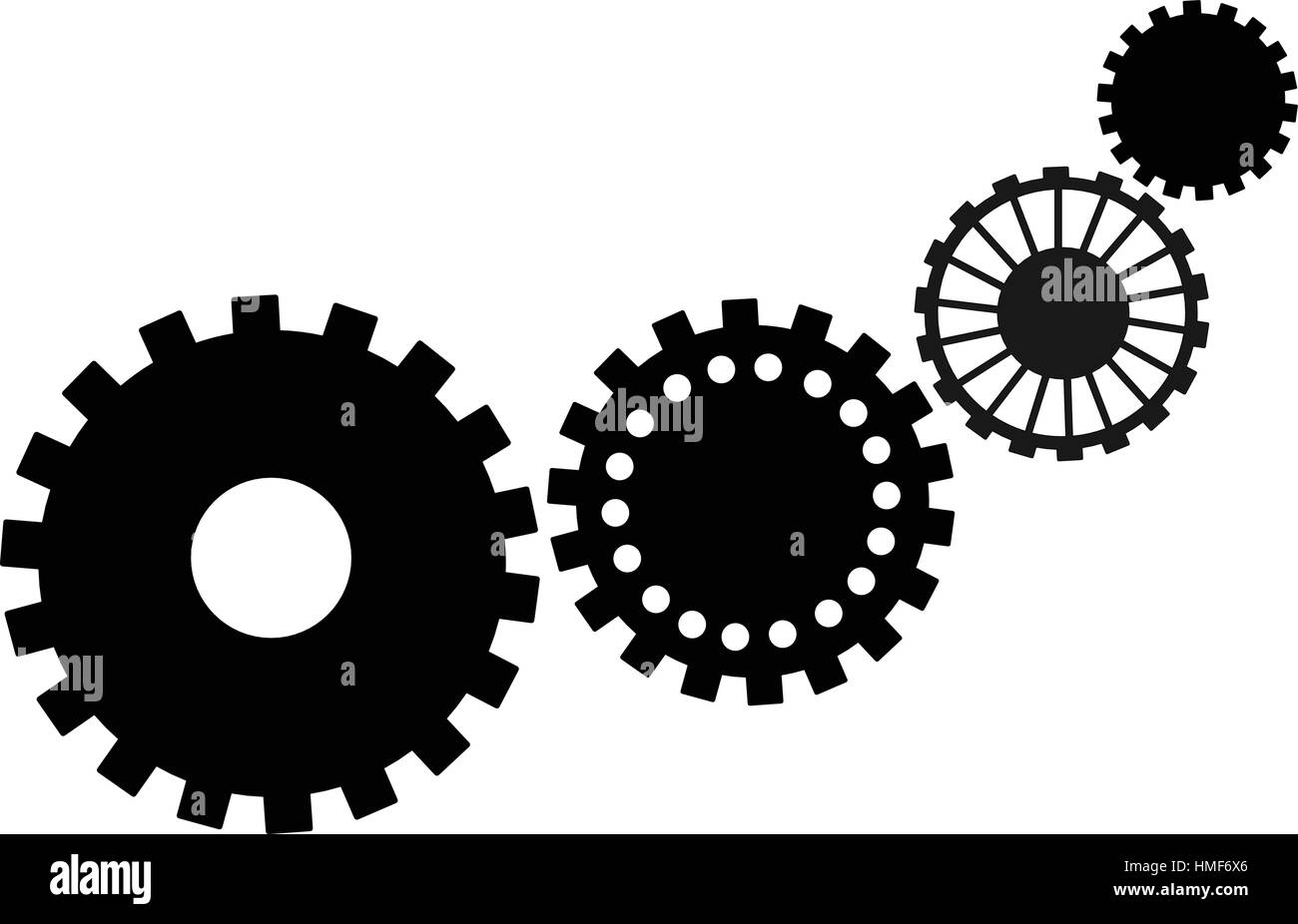 Cogs turning Stock Vector Images - Alamy