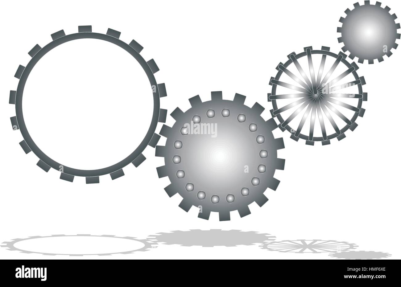 Very shiny gear teeth Stock Vector Images - Alamy