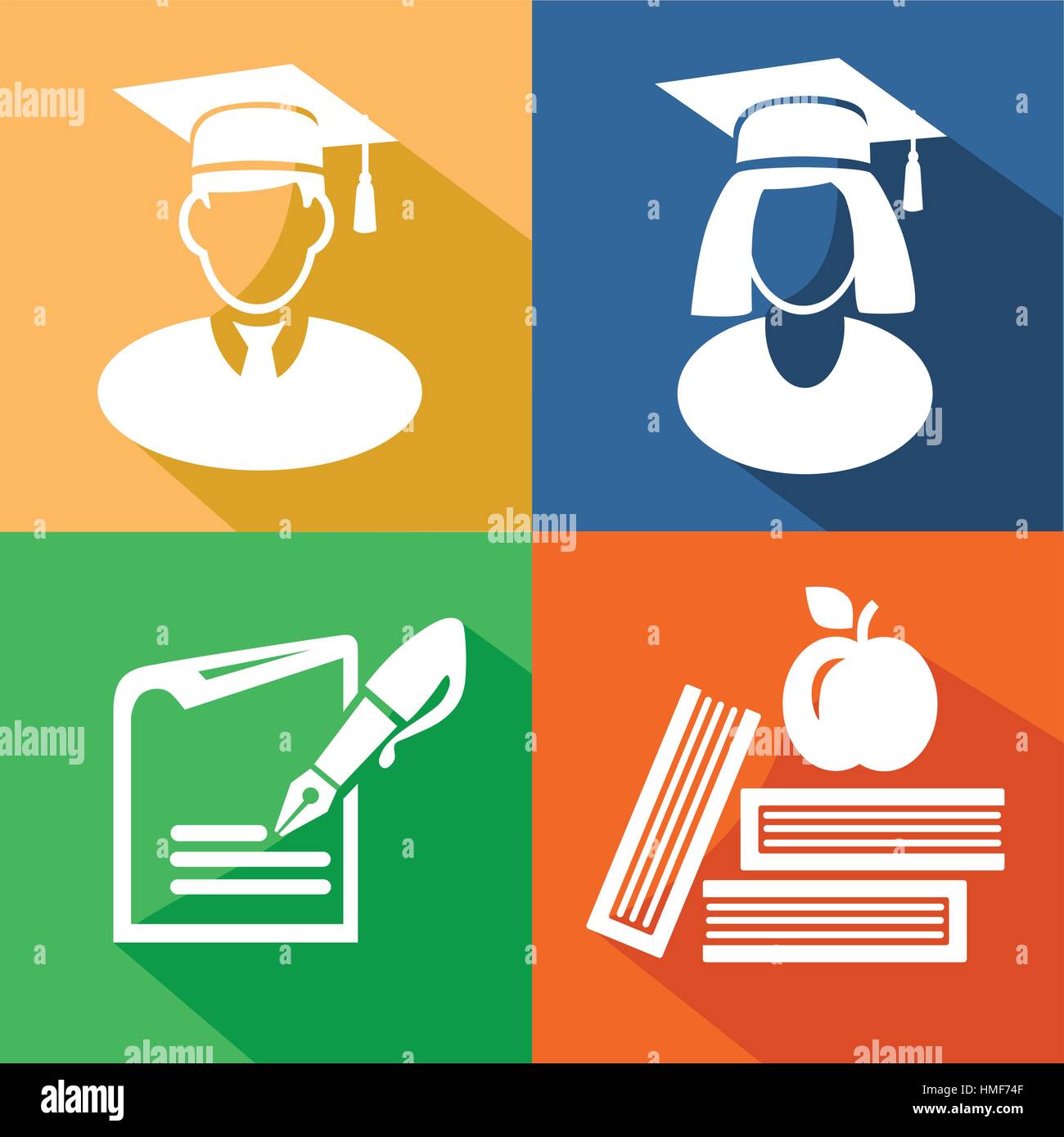 Education color icon on white background vector eps 10 Stock Vector ...