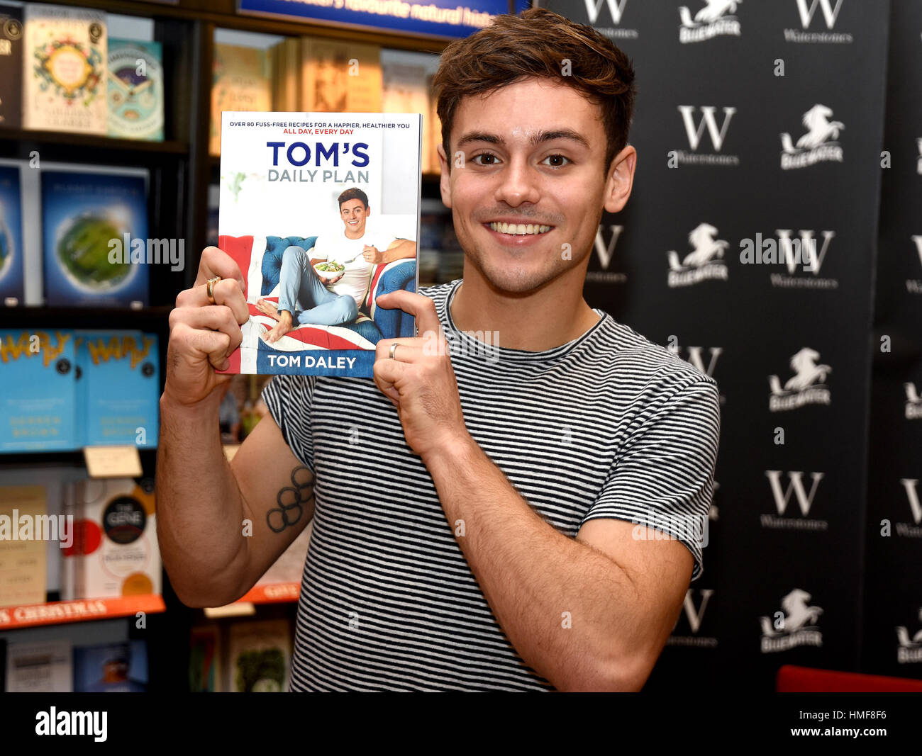 Tom Daley signs copies of his book 'Tom's Daily Plan' at Waterstones ...