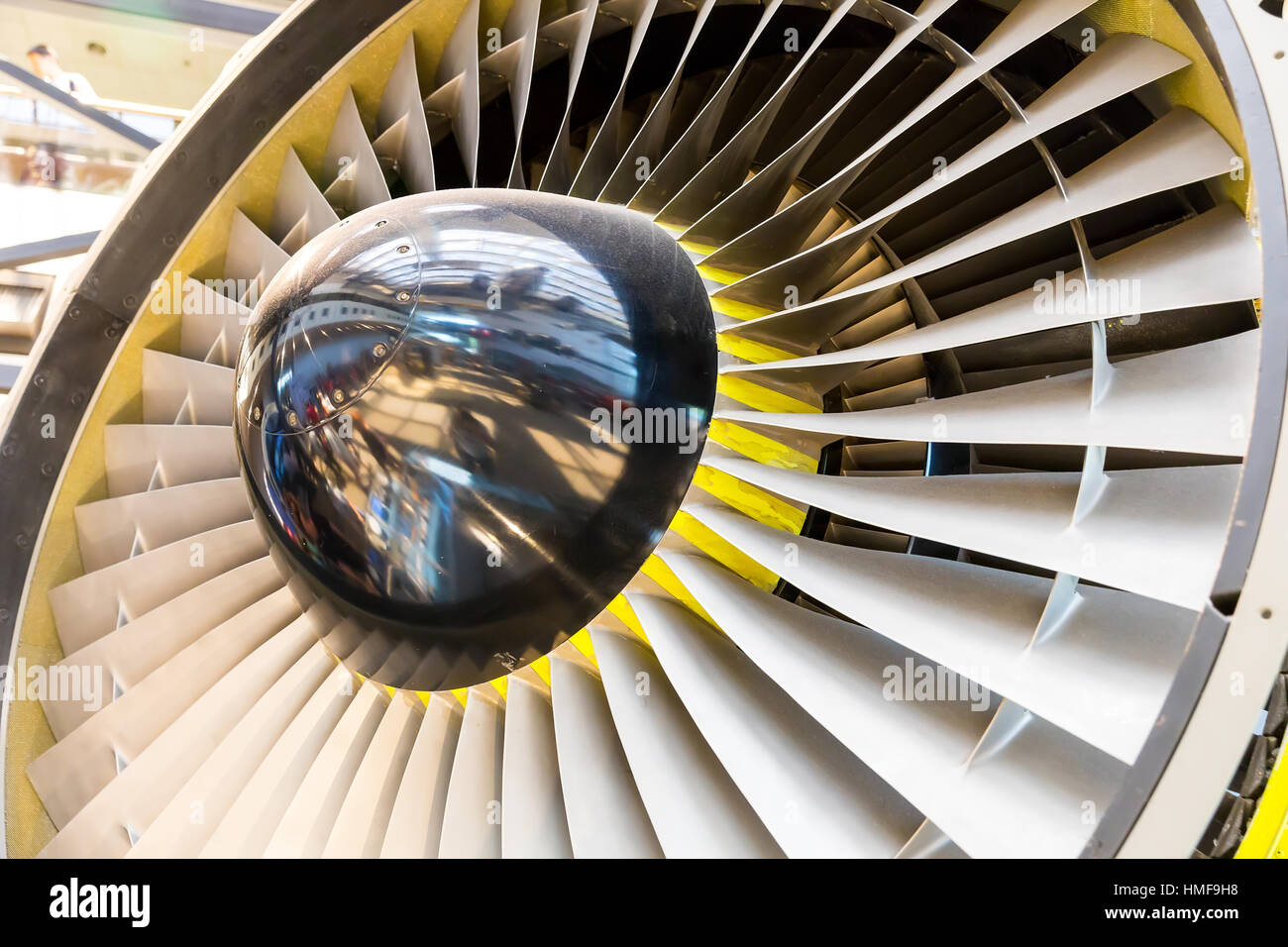 Jet engine blades closeup. Airplane turbine Stock Photo - Alamy