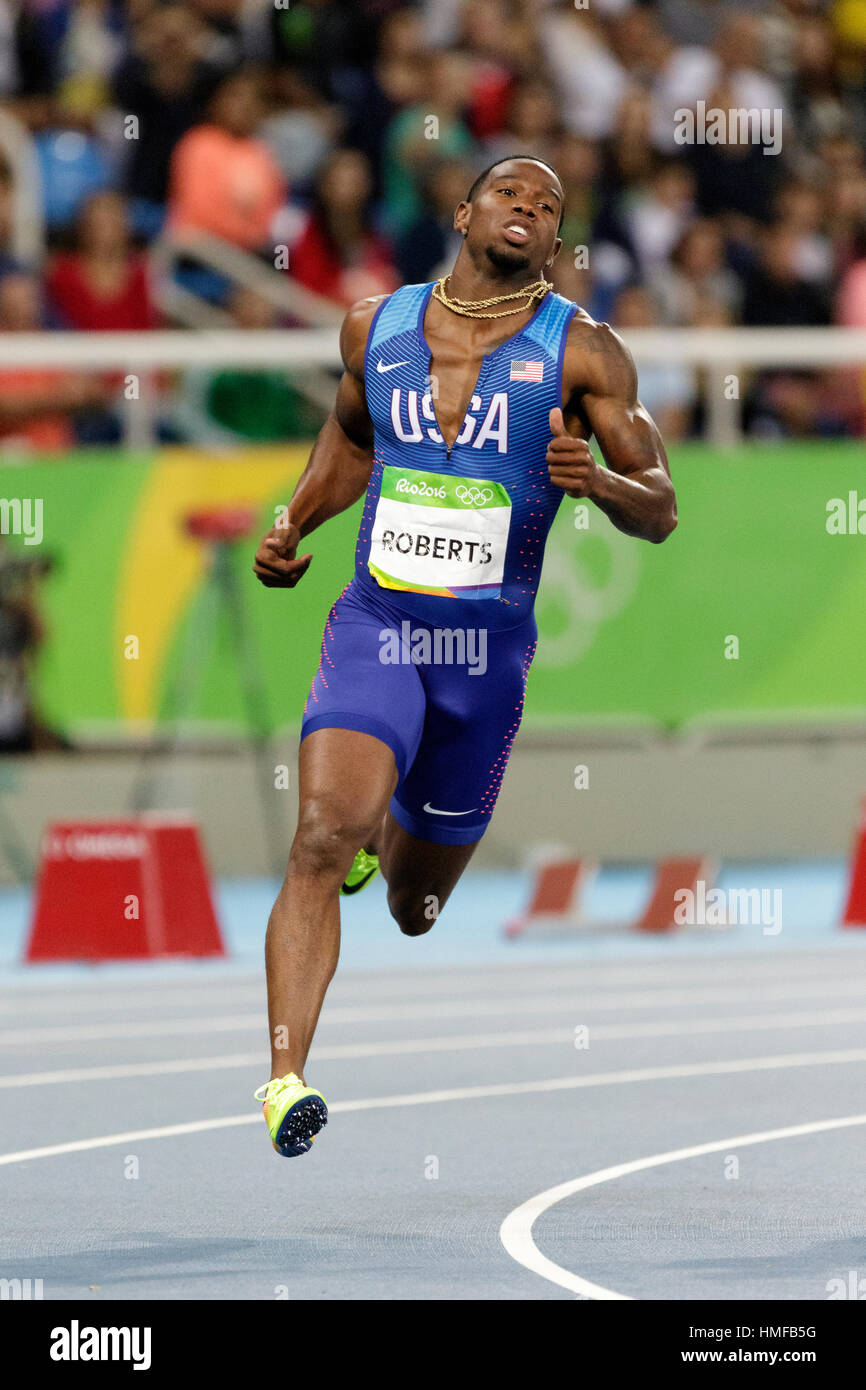 Rio de Janeiro, Brazil. 13 August 2016. Athletics, Gil Roberts (USA ...