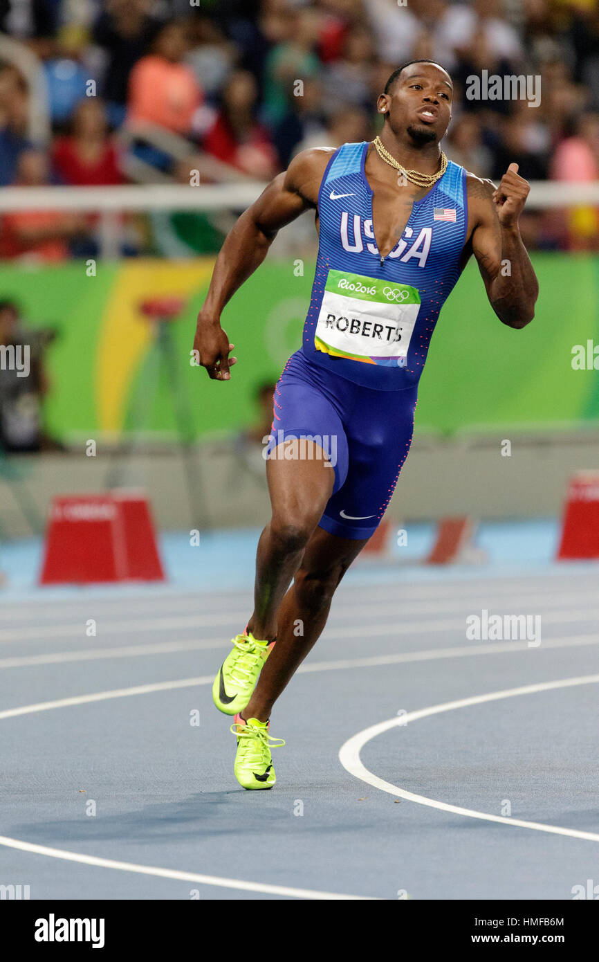 Rio de Janeiro, Brazil. 13 August 2016. Athletics, Gil Roberts (USA ...