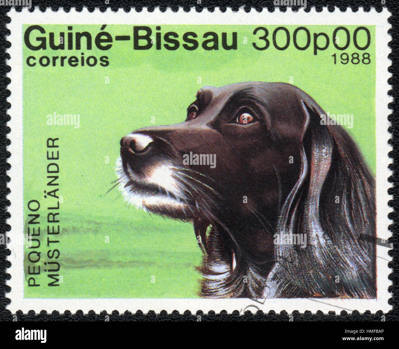 A postage stamp printed in Guinea-Bissau shows a dog Small ...