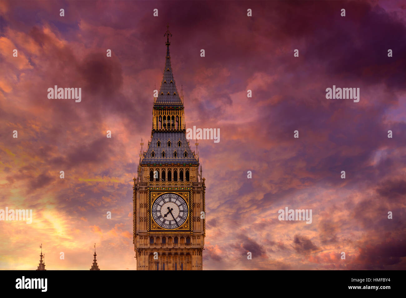 Big Ben Clock Tower closeup in London England Stock Photo - Alamy
