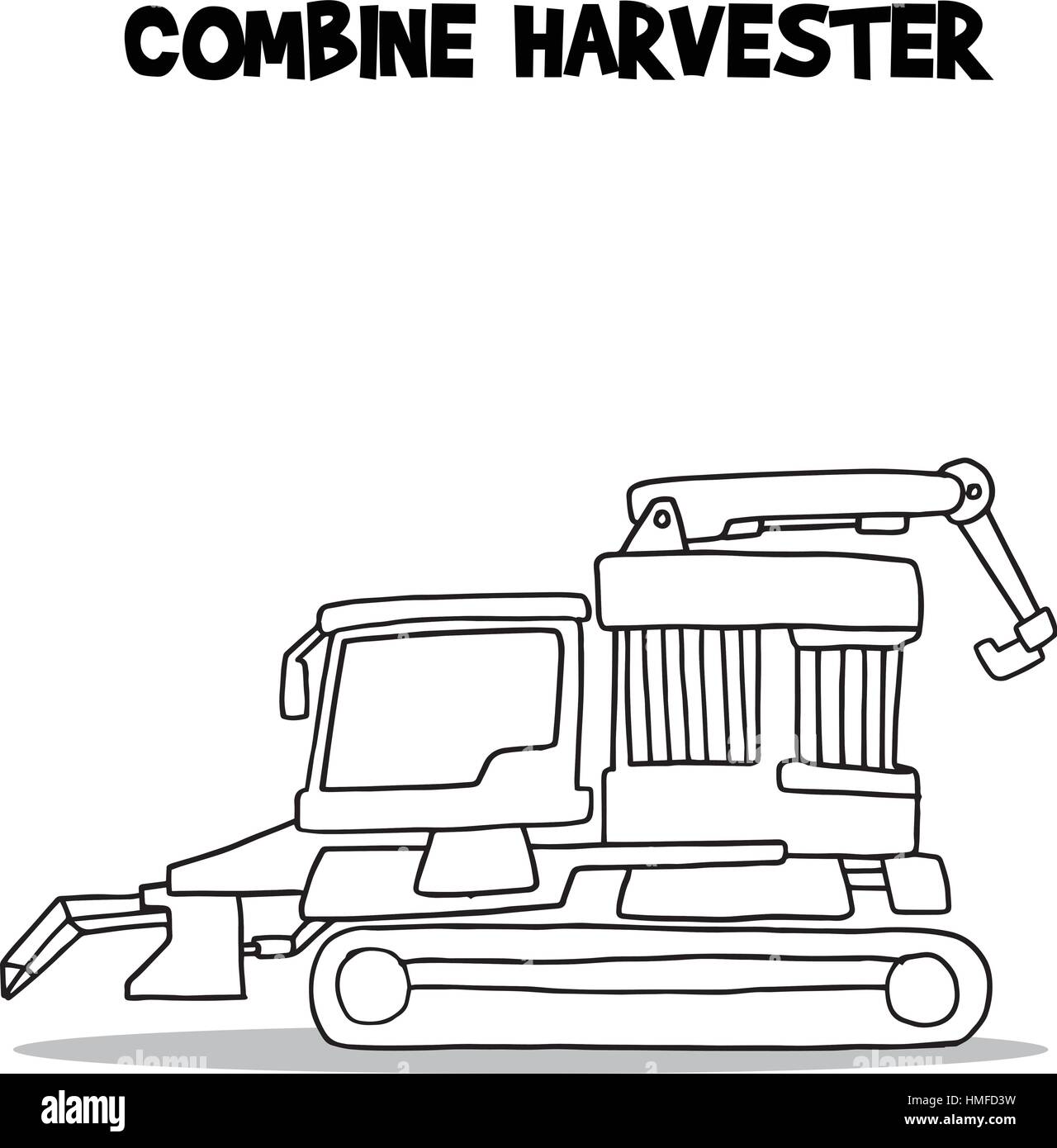 Combine harvester agriculture Stock Vector Images - Alamy