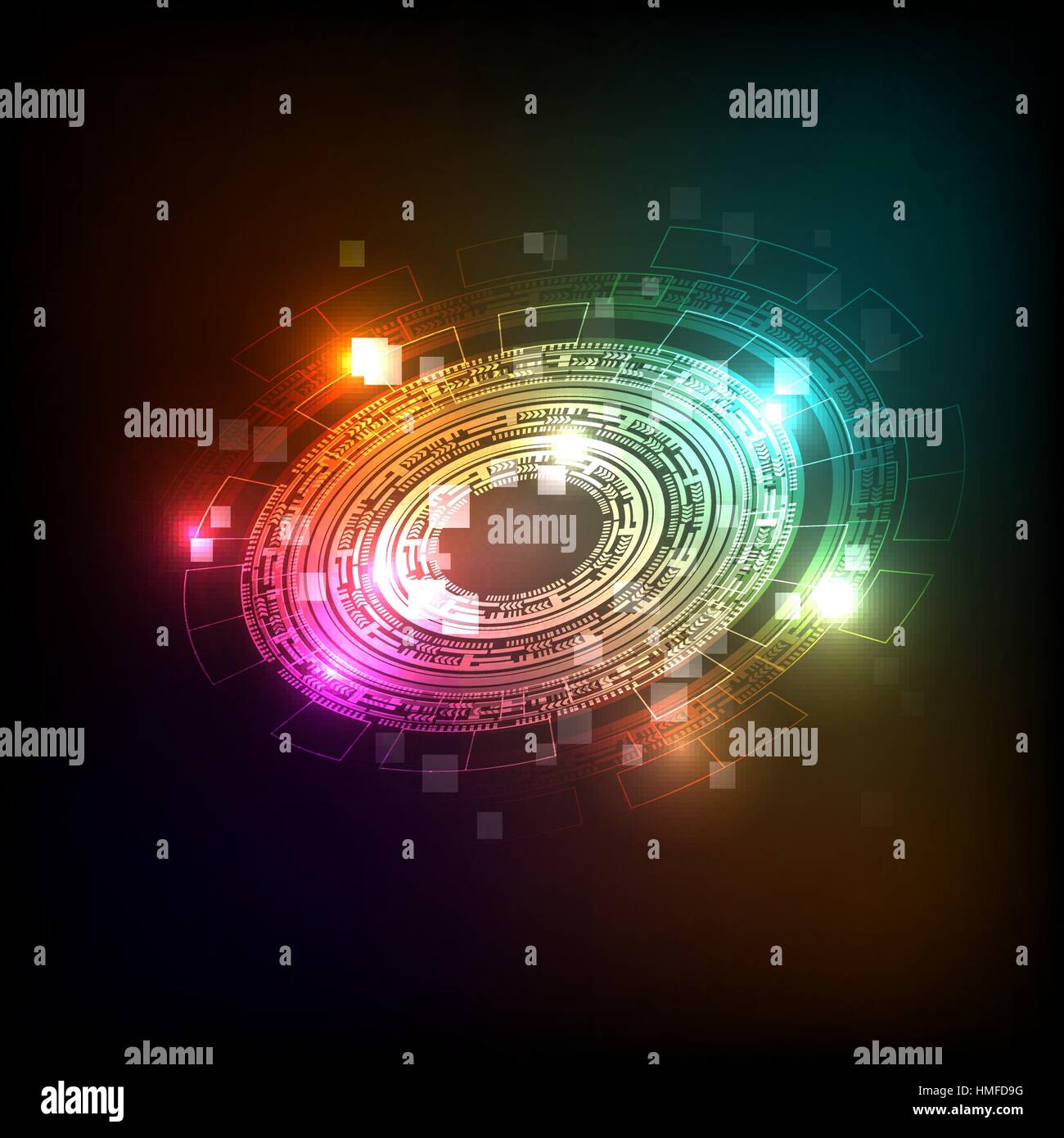 Abstract futuristic technology colorful background, stock vector Stock ...