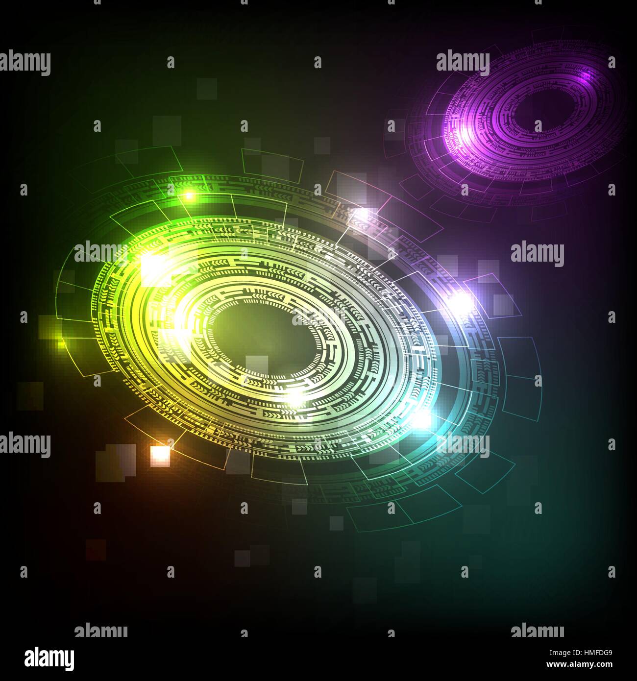 Abstract background with colorful technology futuristic, stock vector ...