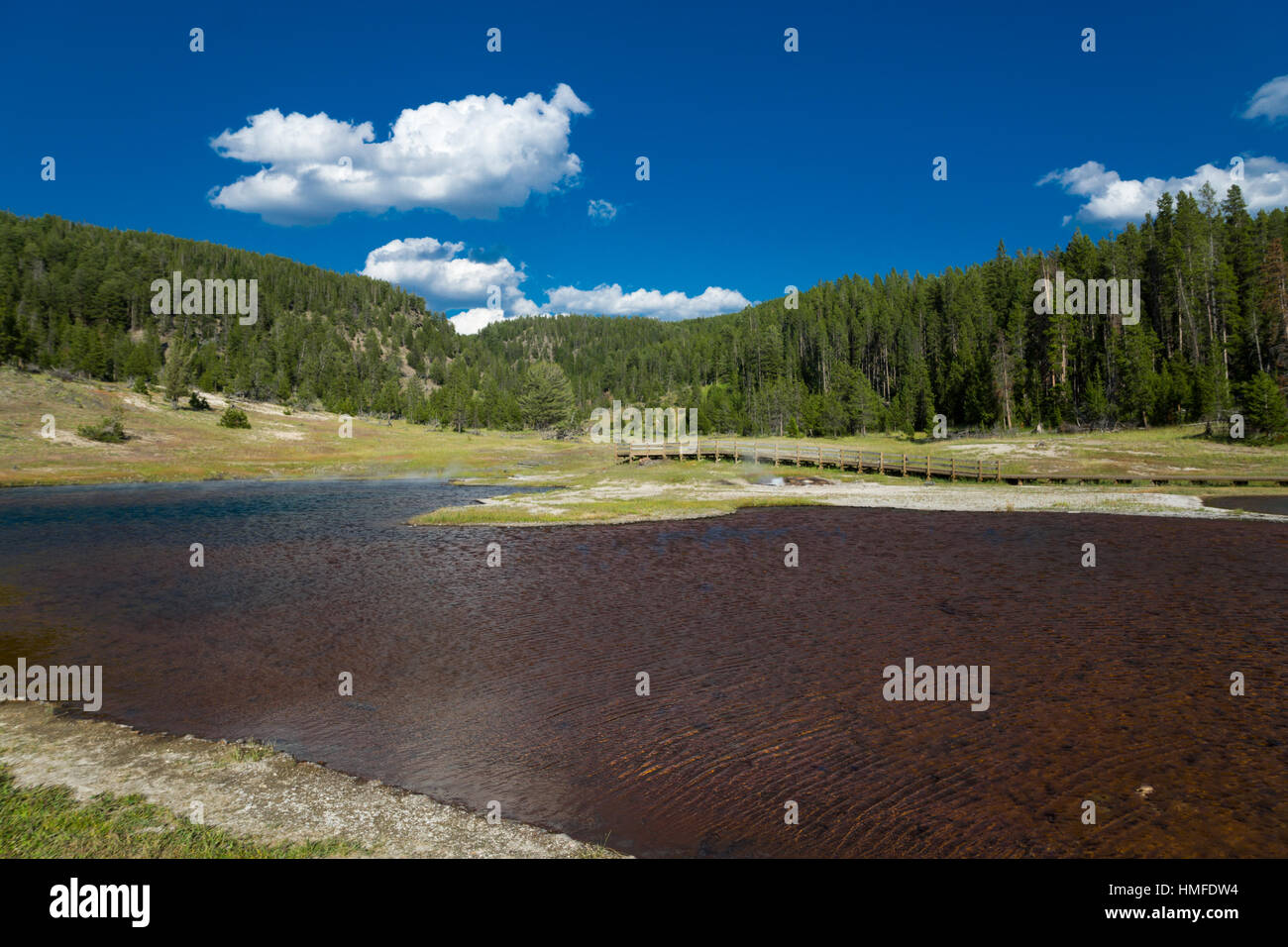 Lower Geyser Basin, Yellowstone National Park, Wyoming, USA Stock Photo ...