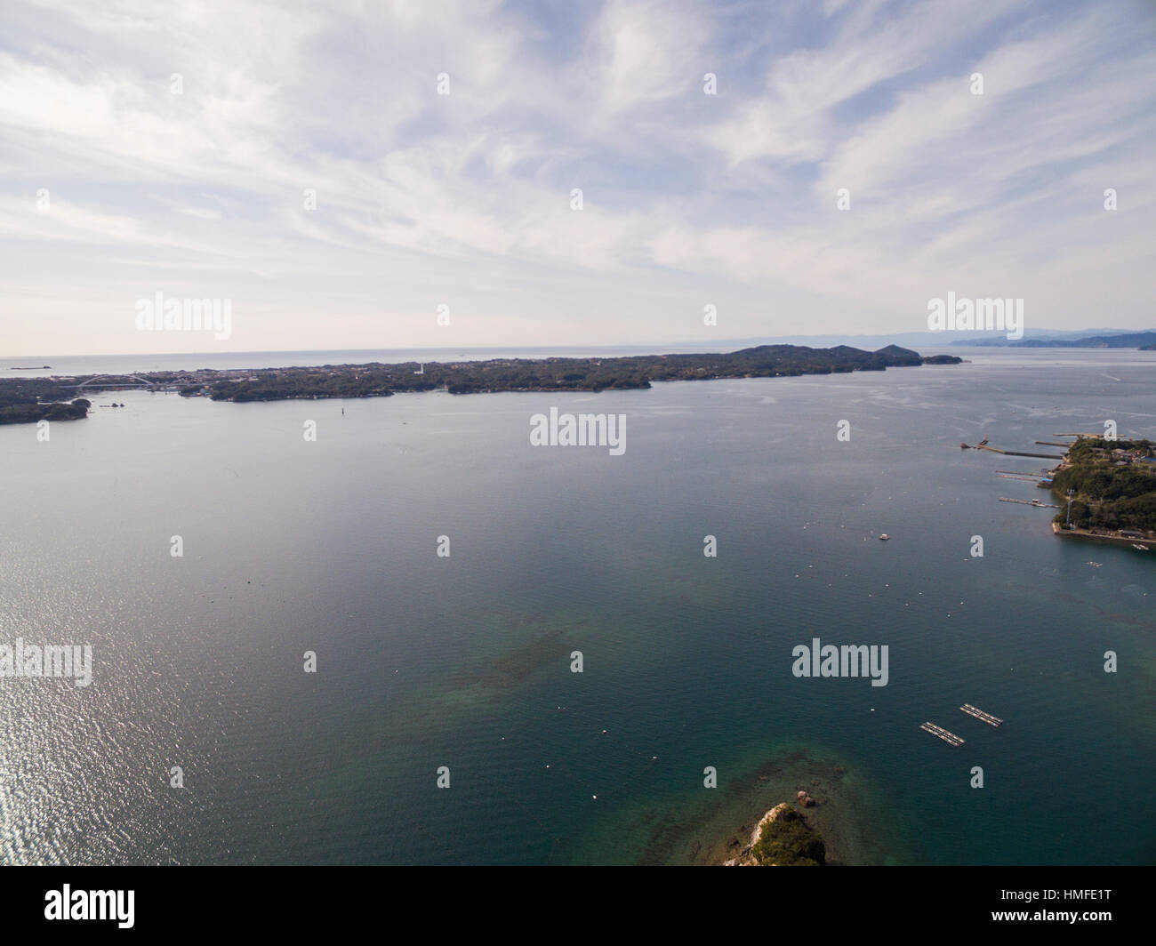 Aerial View of Ago Bay near Masaki Island, Shima City, Mie Prefecture ...