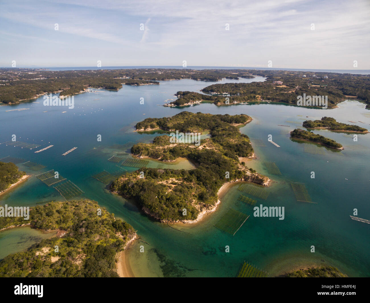 Aerial View of Ago Bay near Masaki Island, Shima City, Mie Prefecture ...
