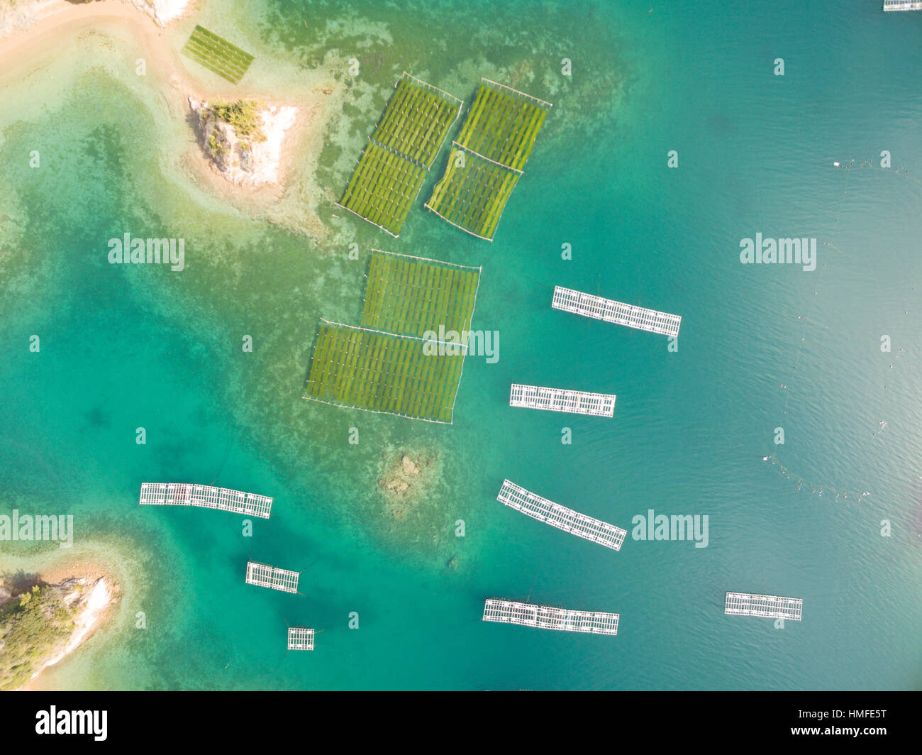Aerial View of Ago Bay near Masaki Island, Shima City, Mie Prefecture ...