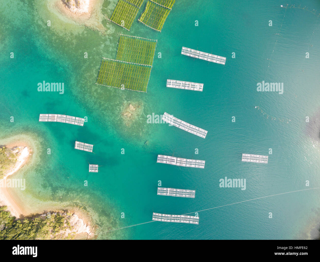 Aerial View of Ago Bay near Masaki Island, Shima City, Mie Prefecture ...