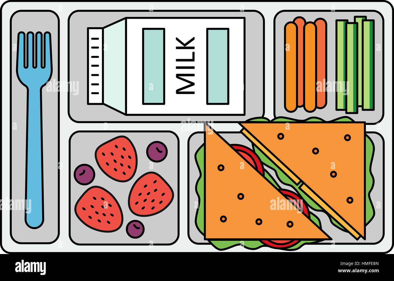 School lunch tray Stock Vector Images - Alamy