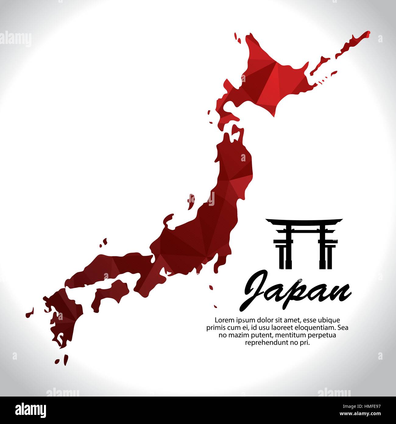 japanese culture map poster vector illustration design Stock Vector ...