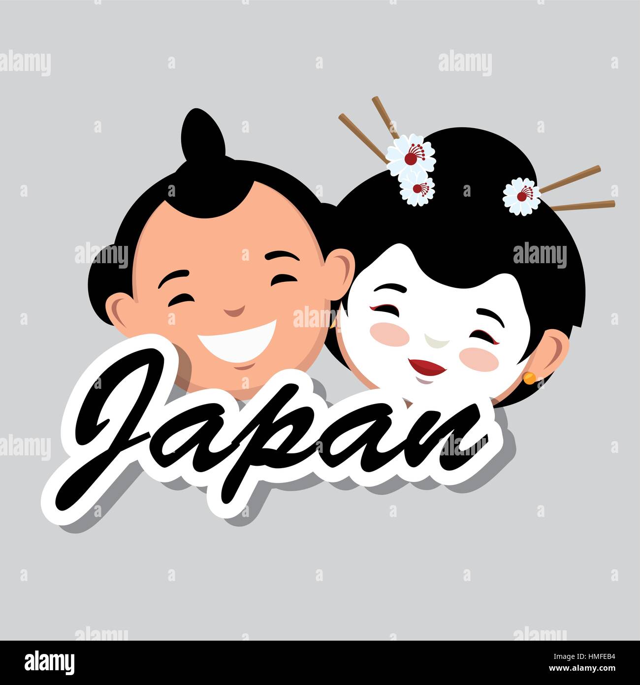 people japanese culture avatars vector illustration design Stock Vector ...