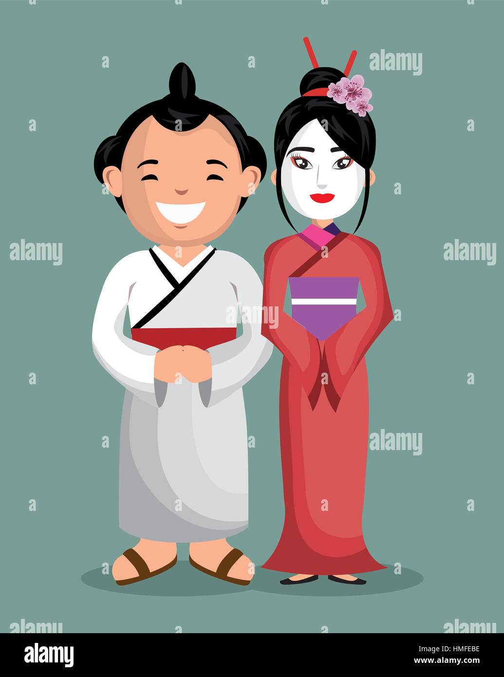 people japanese culture avatars vector illustration design Stock Vector ...