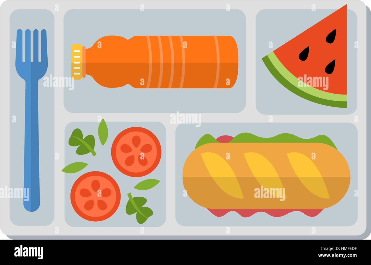 School lunch in flat style Stock Vector Image & Art - Alamy
